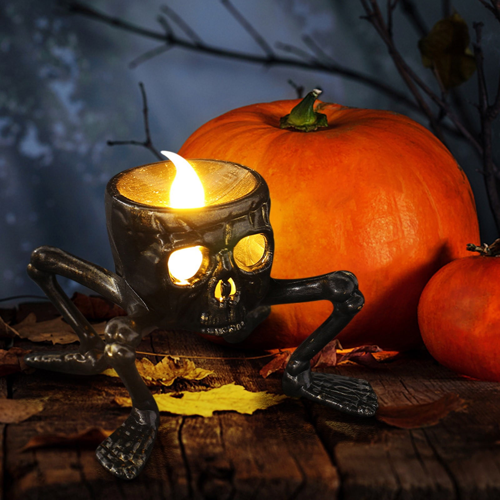6" Skeleton Hand & Foot LED Night Lights - Battery-Operated Glow Effect ...