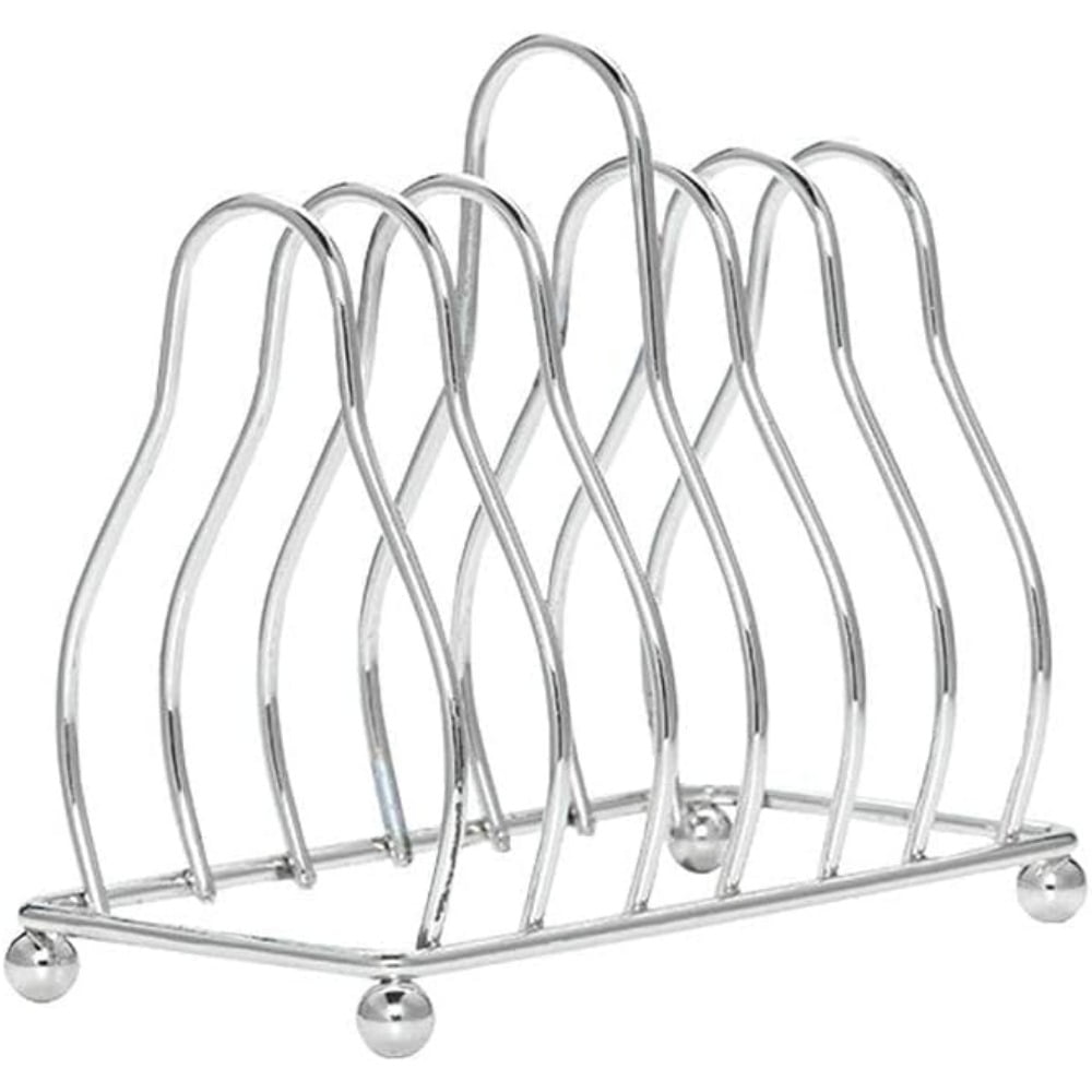 6 Slice Stainless Steel Toast Rack,Toast Rack Bread Loaf Slice Holder ...