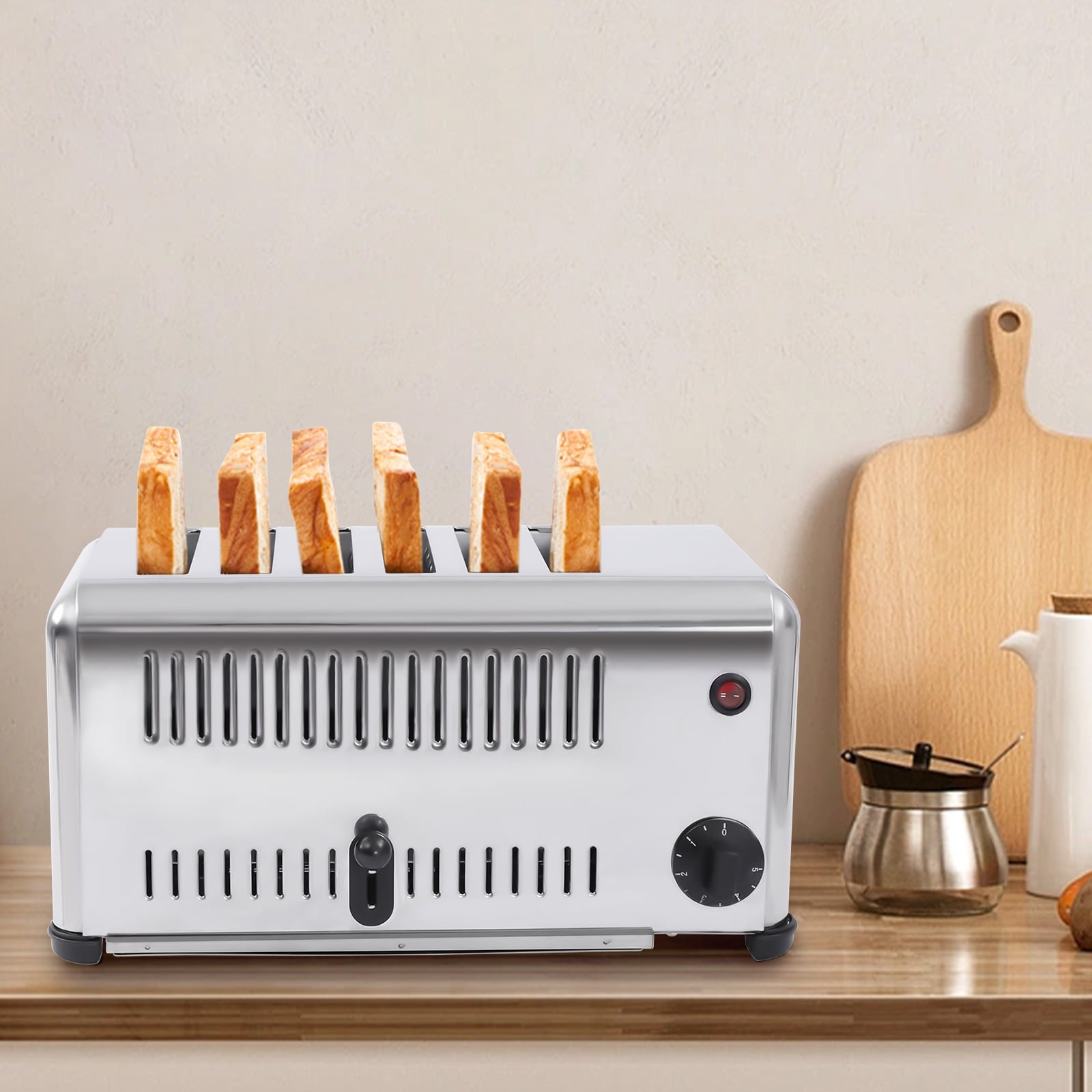 6 Slice Toaster, Commercial Toaster Bread Baking Machine 6 Slices for ...