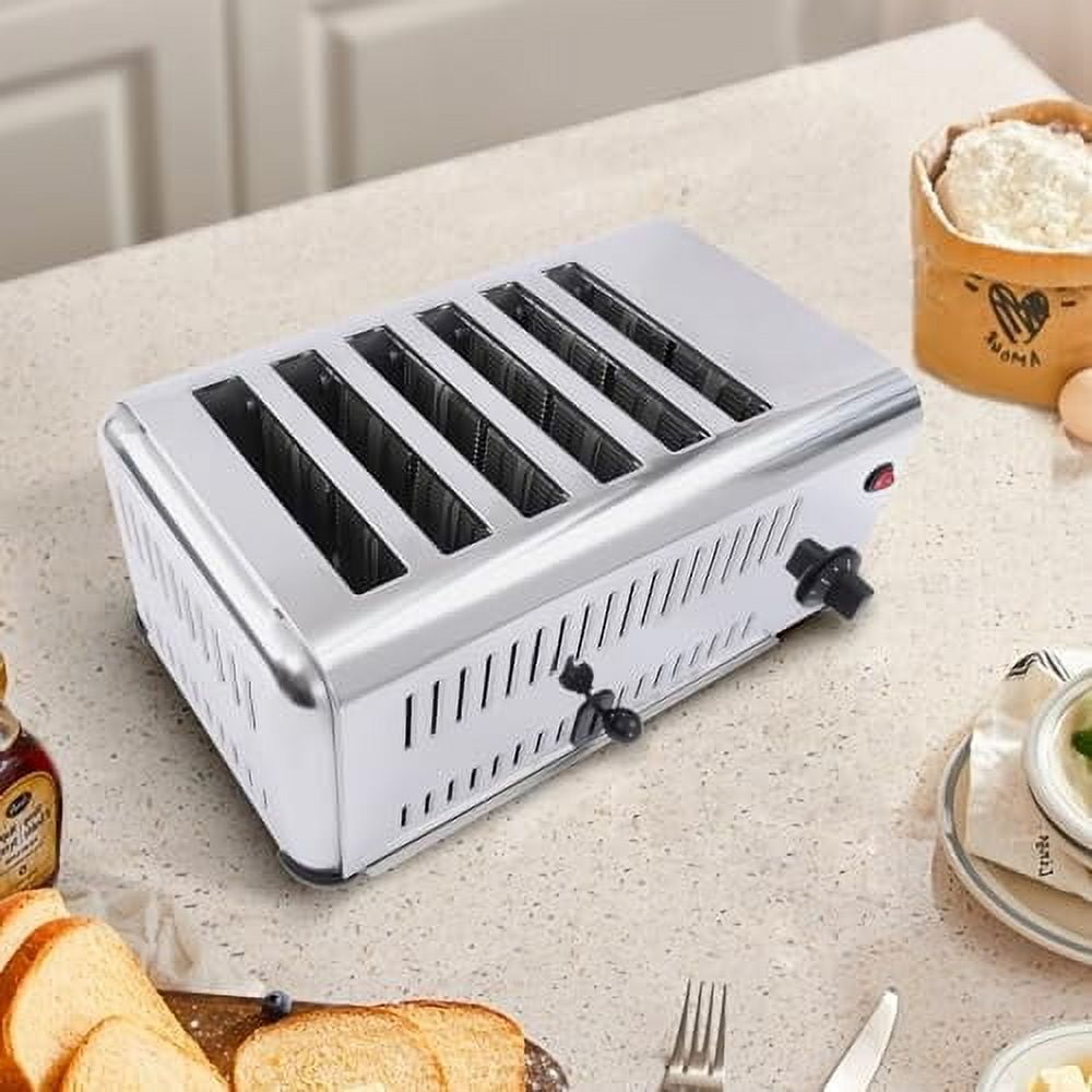 6 Slices Commercial Toaster Bread Baking Machine,1680W 110V Electric ...