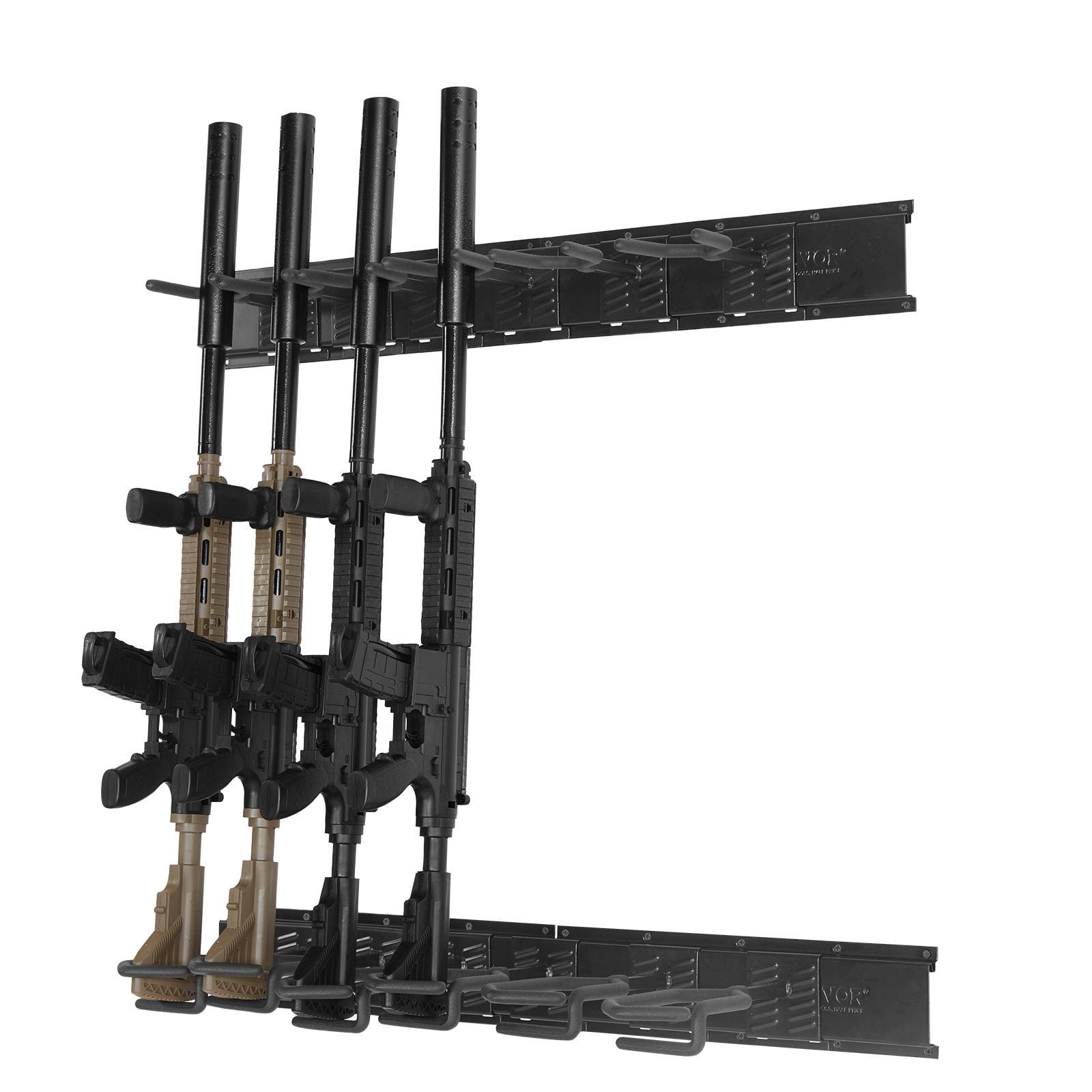 6-Slot Rifle Shotgun Wall Rack, 180 lb Heavy Duty Metal Gun Display ...