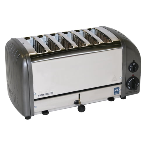 Cadco CTW-6M Stainless Steel Buffet Toaster, 17" Wide, 6 Slot, Metallic ...