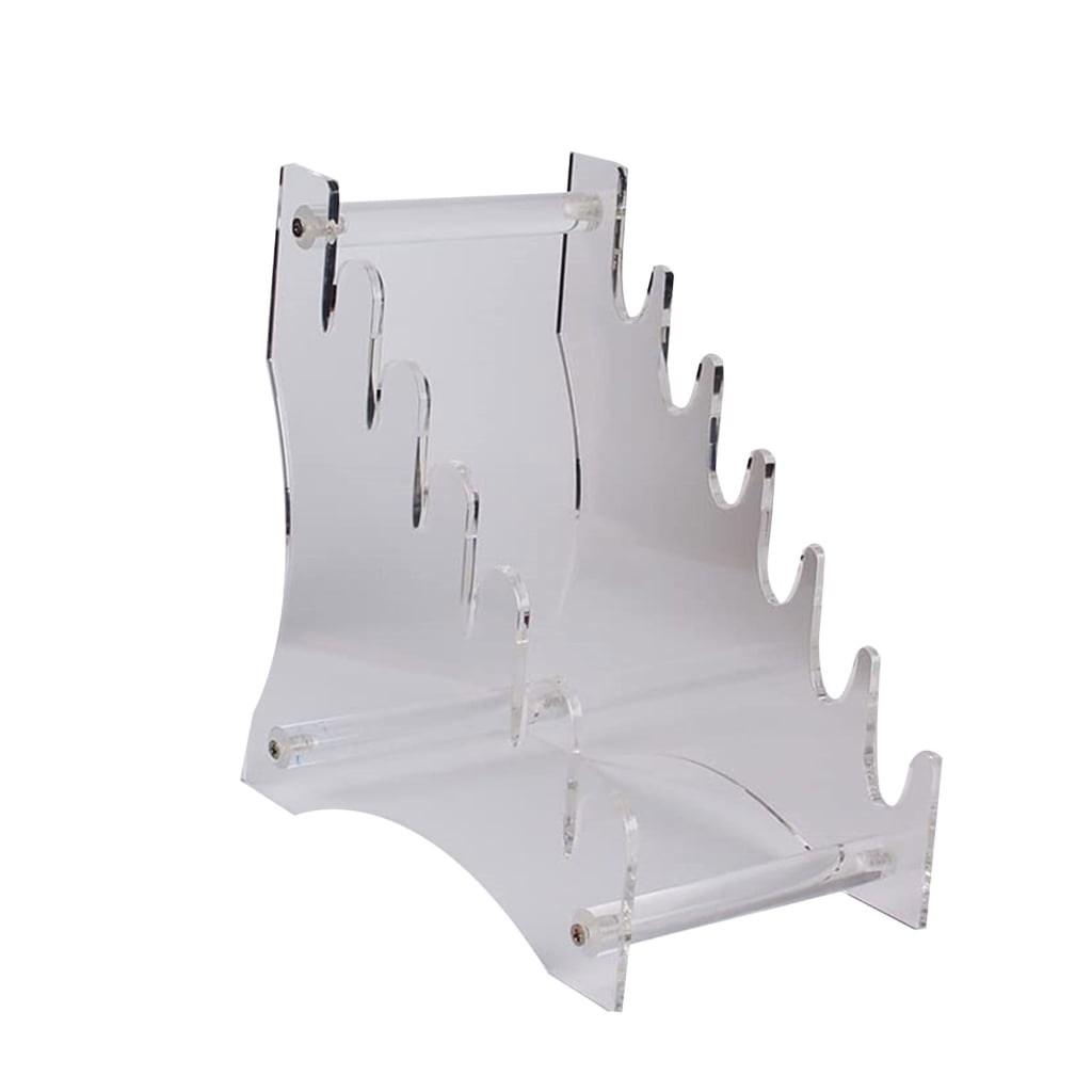 6 Slots Knives Display Stand Clear Acrylic Knife Display Rack Holder ...