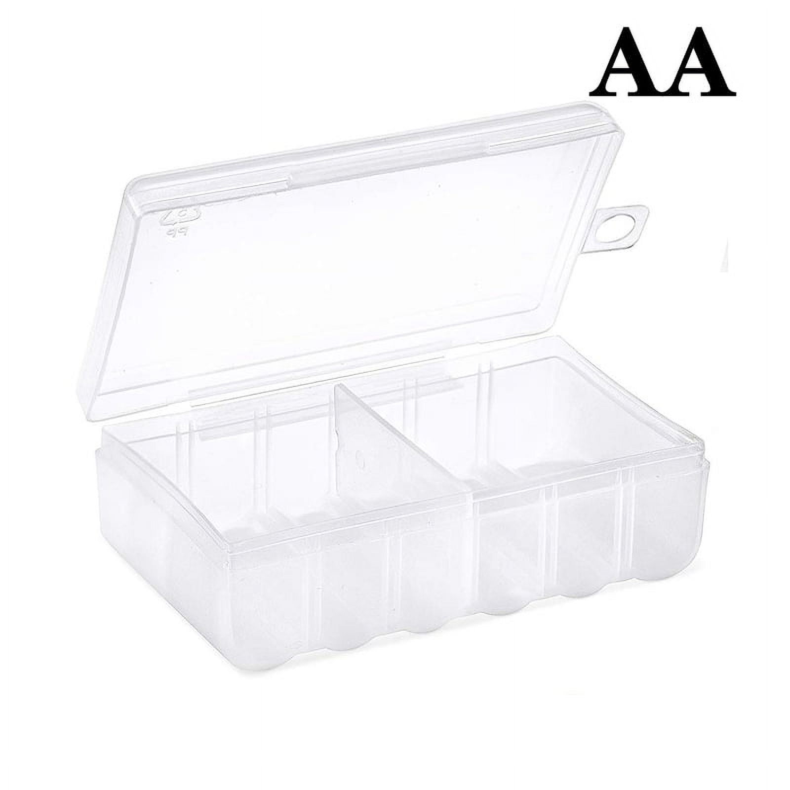 6 Slots Transparent Battery Storage Case Holder Hard Plastic Case ...
