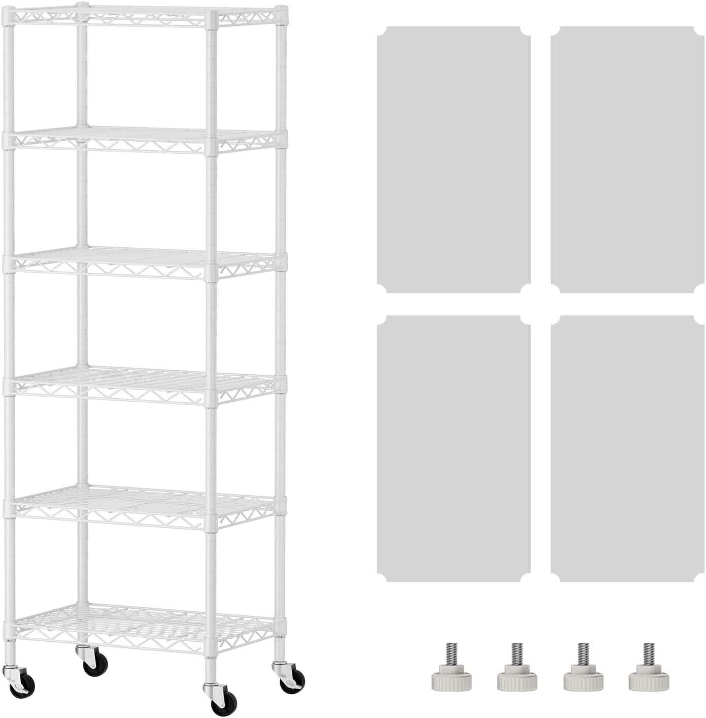 6 Small Shelf Storage Wire Shelves Closet Bathroom Organizers Metal ...