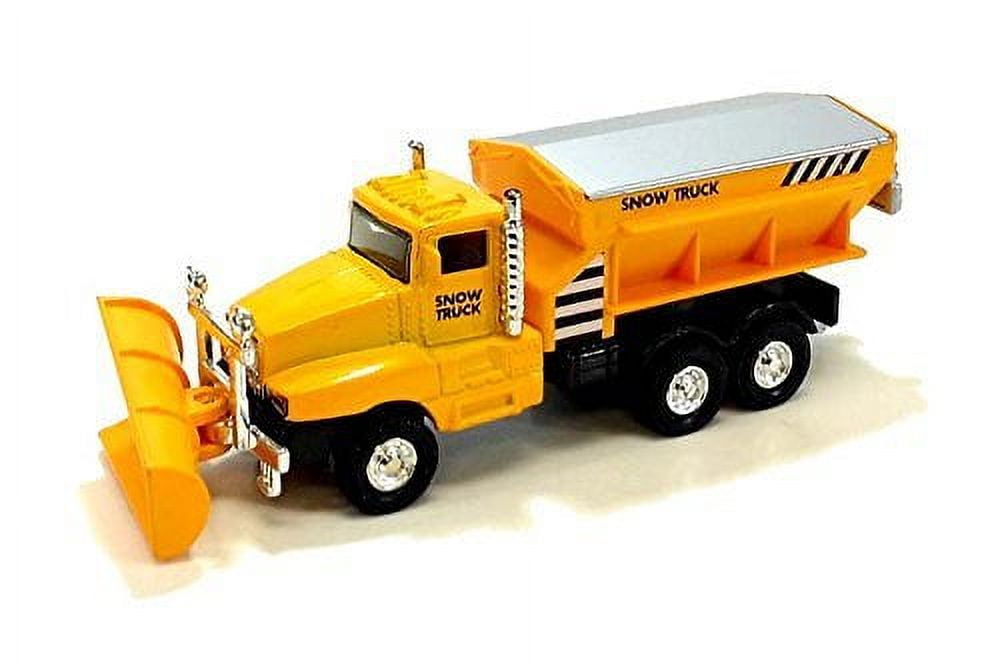 6" Snow Plow Salt Truck Diecast Metal Model Toy With Swivel Pull Action ...