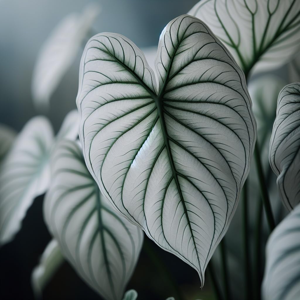 6 Snow White Caladium Bulbs for Planting - Perennial Hosta, Elephant ...