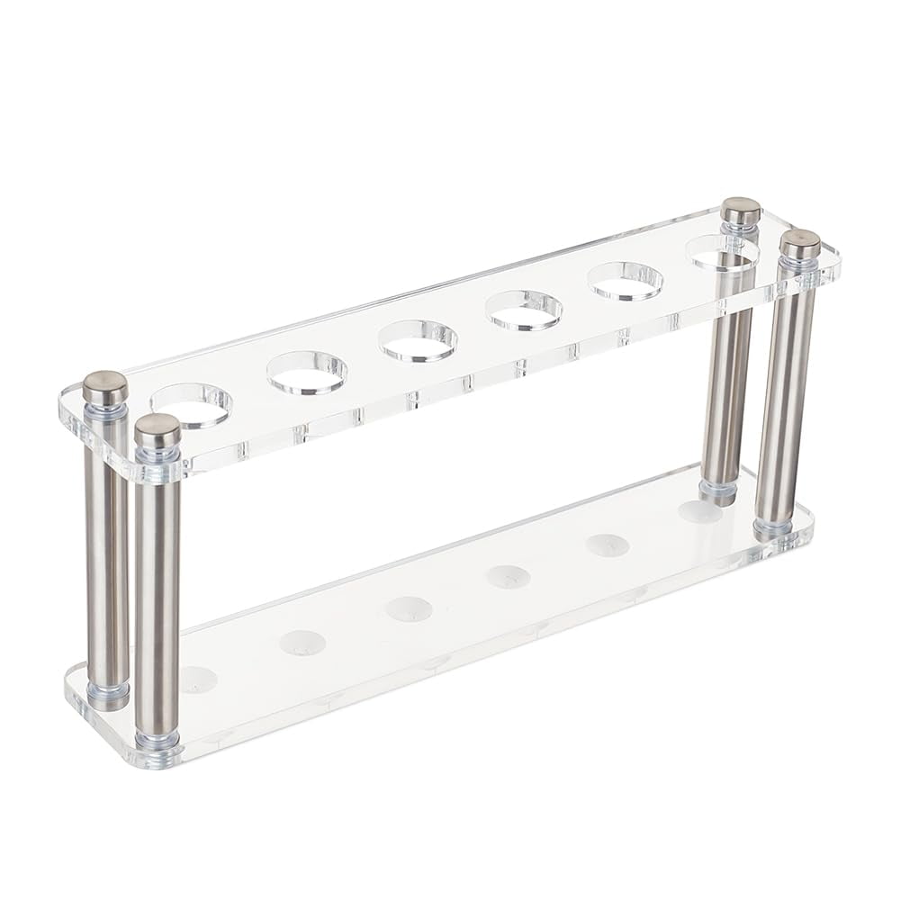 6 Sockets Clear Acrylic Test Tube Rack Test Tube Display Stands Acrylic ...