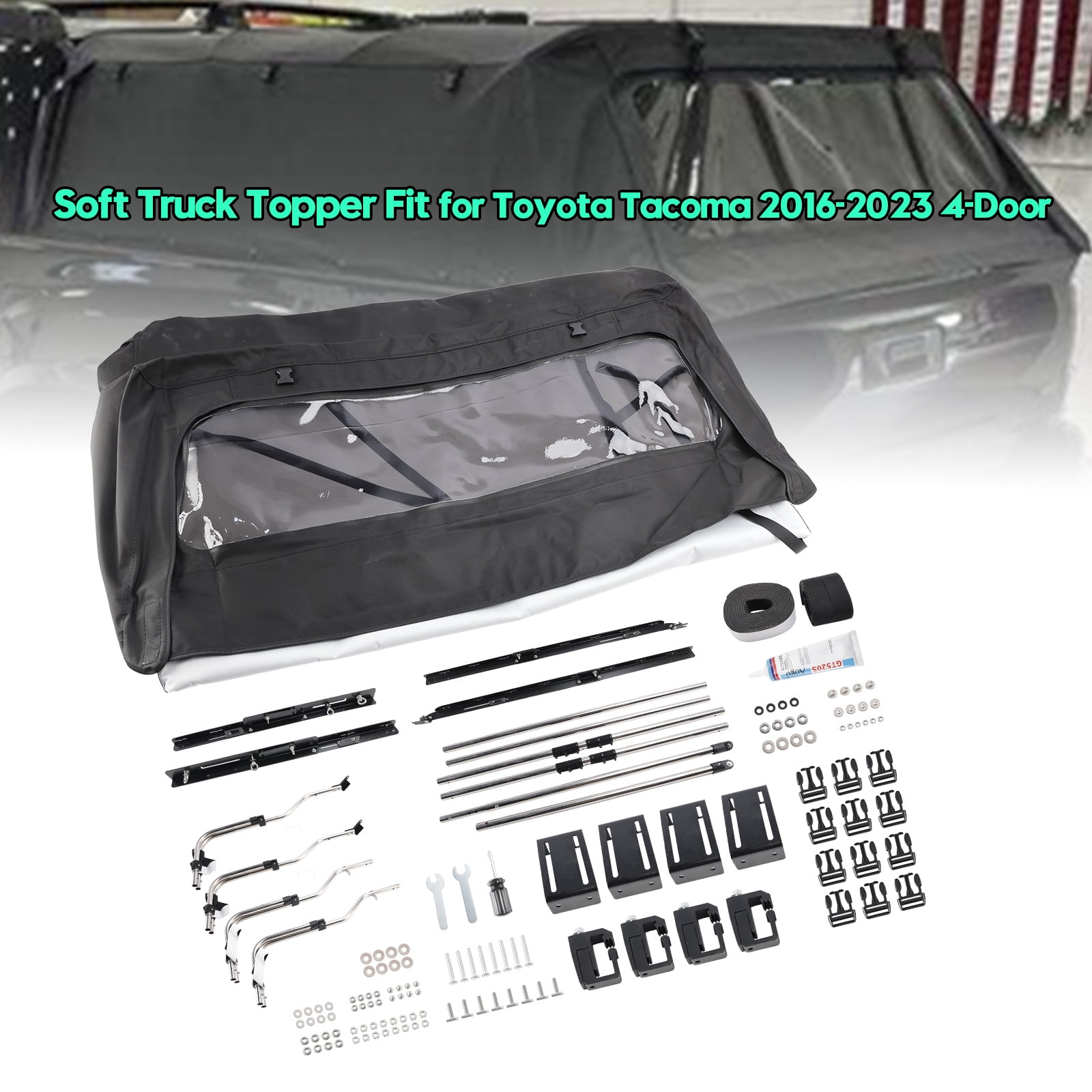 6ft Soft Truck Topper Fit for Toyota Tacoma 2016-2023 4-Door - Walmart.com