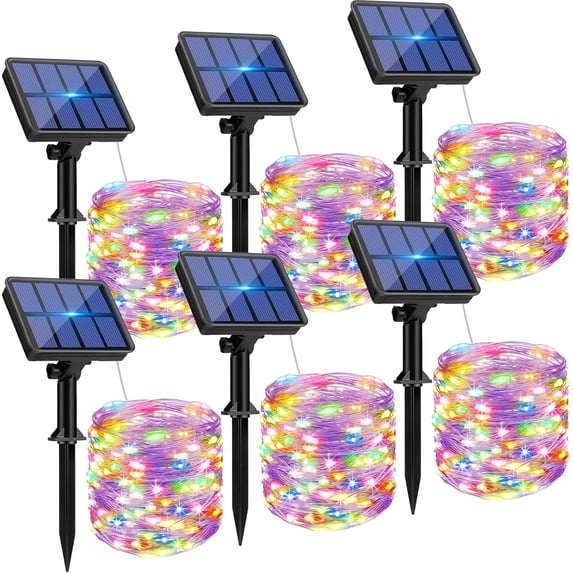 6 Solar String Lights for Outside - 480LED 198FT Solar Fairy Lights ...