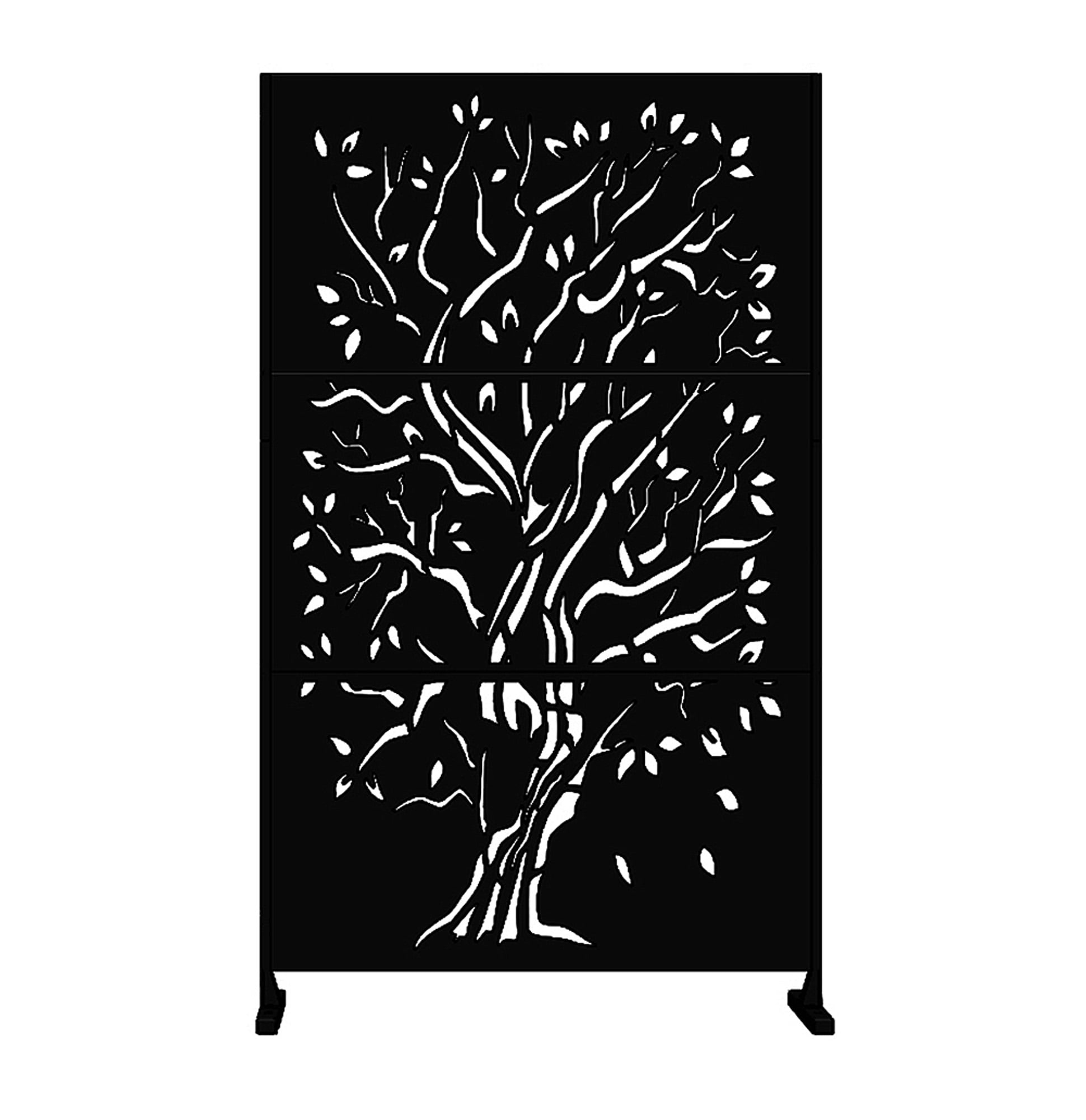6' Solid Black Rectangular Home Furniture Collections Decorative Tree ...