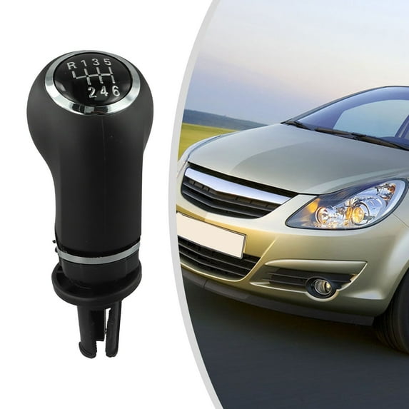 6 Speed Black Silver Manual Gear Shifter Knob for Opel for Corsa D 2006 ...