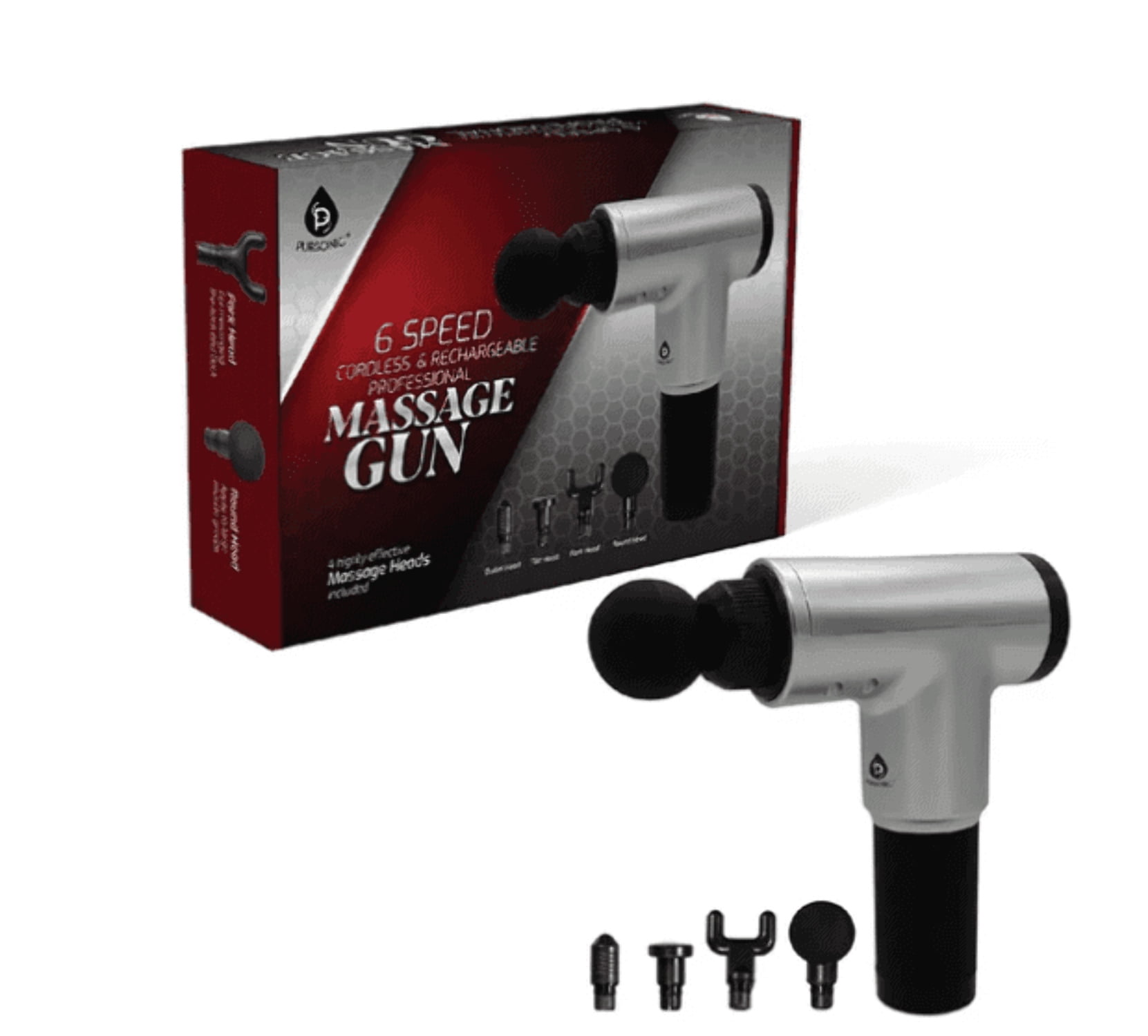 6 Speed Cordless & Rechargeable Professional Massage Gun - Walmart.com