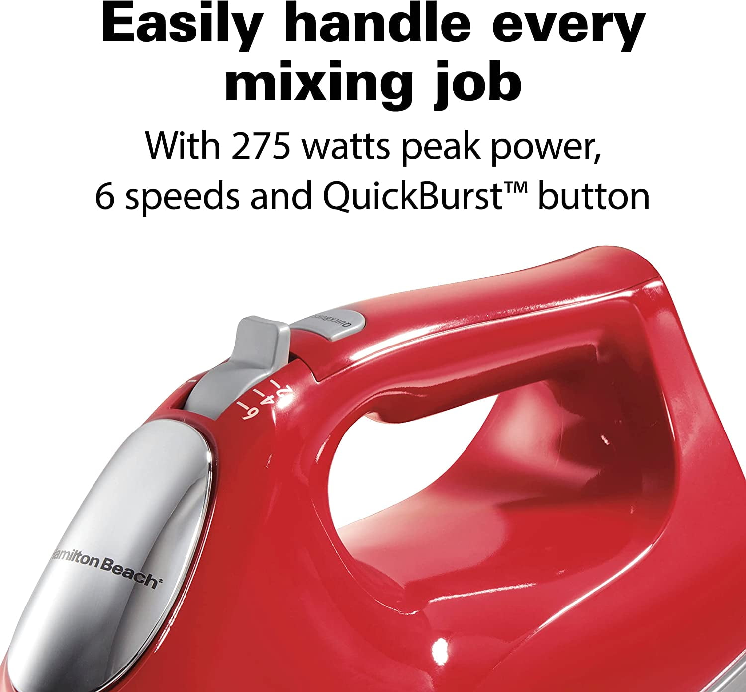 6-Speed Electric Hand Mixer with Whisk, Traditional Beaters, Dough ...