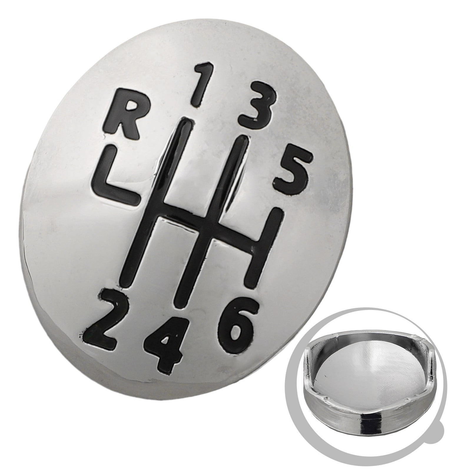 6 Speed Gear Shift Knob Lever Cap Cover for Clio for Megane Chrome ...