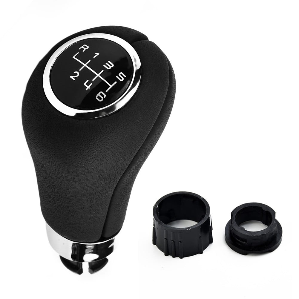 6 Speed Manual Gear Shift Knob Black PU Leather For Mercedes-Benz W203 ...