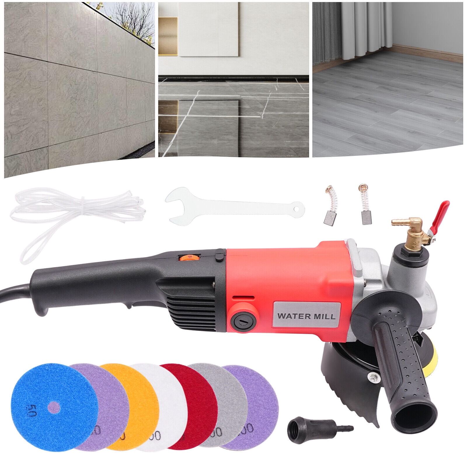 6-Speed Wet Polisher Electric Polisher Handheld Polishing Machine ...