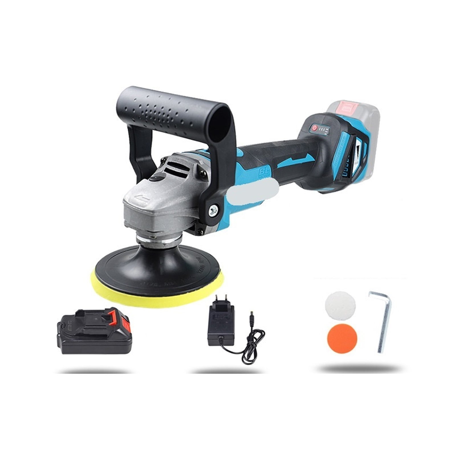 6 Speeds Adjustment Cordless Brushless Polisher 125mm Car Waxing ...