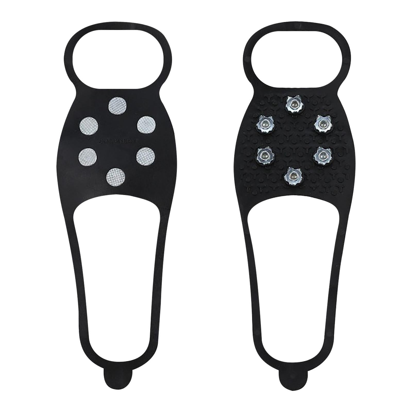 6 Spike Anti Slip Ice Cleats Traction Grips For Shoes Winter Snow ...