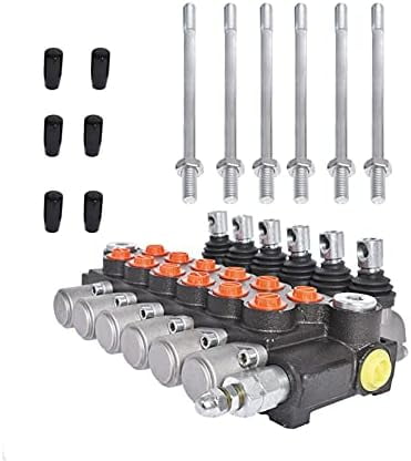 6 Spool Hydraulic Control Valve Double Acting Control Monoblock Valve ...