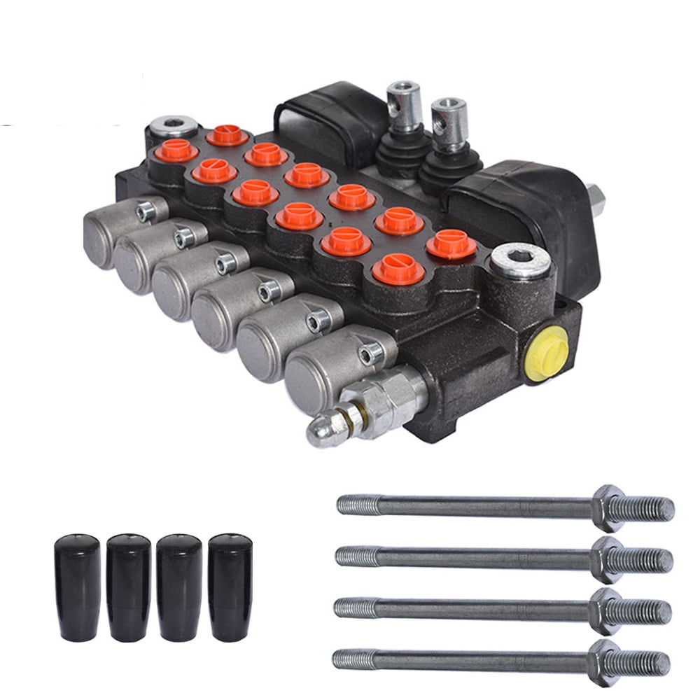6 Spool Hydraulic Valve Hydraulic Directional Control Valve w/ 2 ...