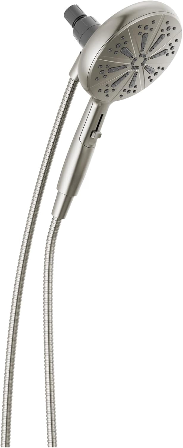 6-Spray Magnetic Shower Head with Handheld Spray, Brushed Nickel Shower ...