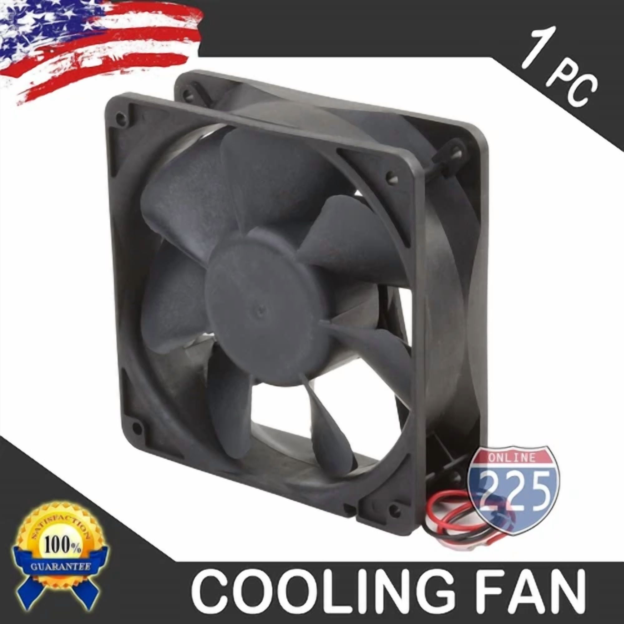 6" Square Cooling Fan 12 Volt Rotary 1 1/2" Depth Amplifier Computer ...