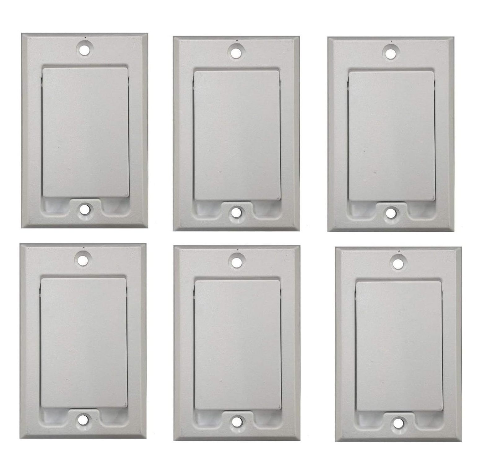 (6) Square Door Inlet Wall Plate White for Nutone Beam VacuFlow ...
