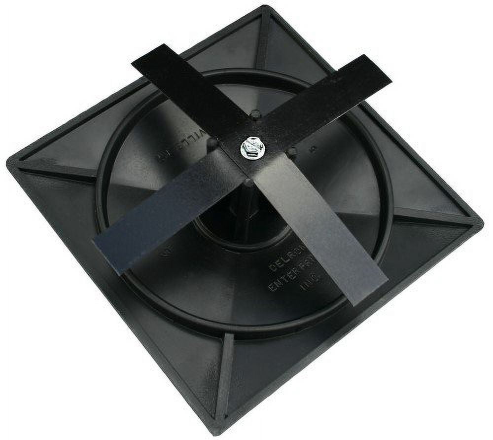 6" Square Light Pole Top Cap- Black Plastic by Deltech Manufacturing - Walmart.com