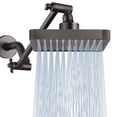 6" Square Oil Rubbed Bronze Rainfall Shower Head with 11'' Extension ...