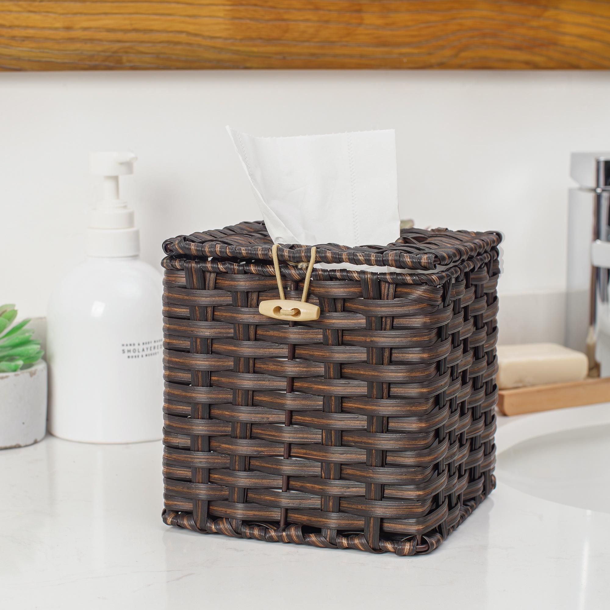 Water Hyacinth Wicker Rectangular Tissue Box Cover - Walmart.com