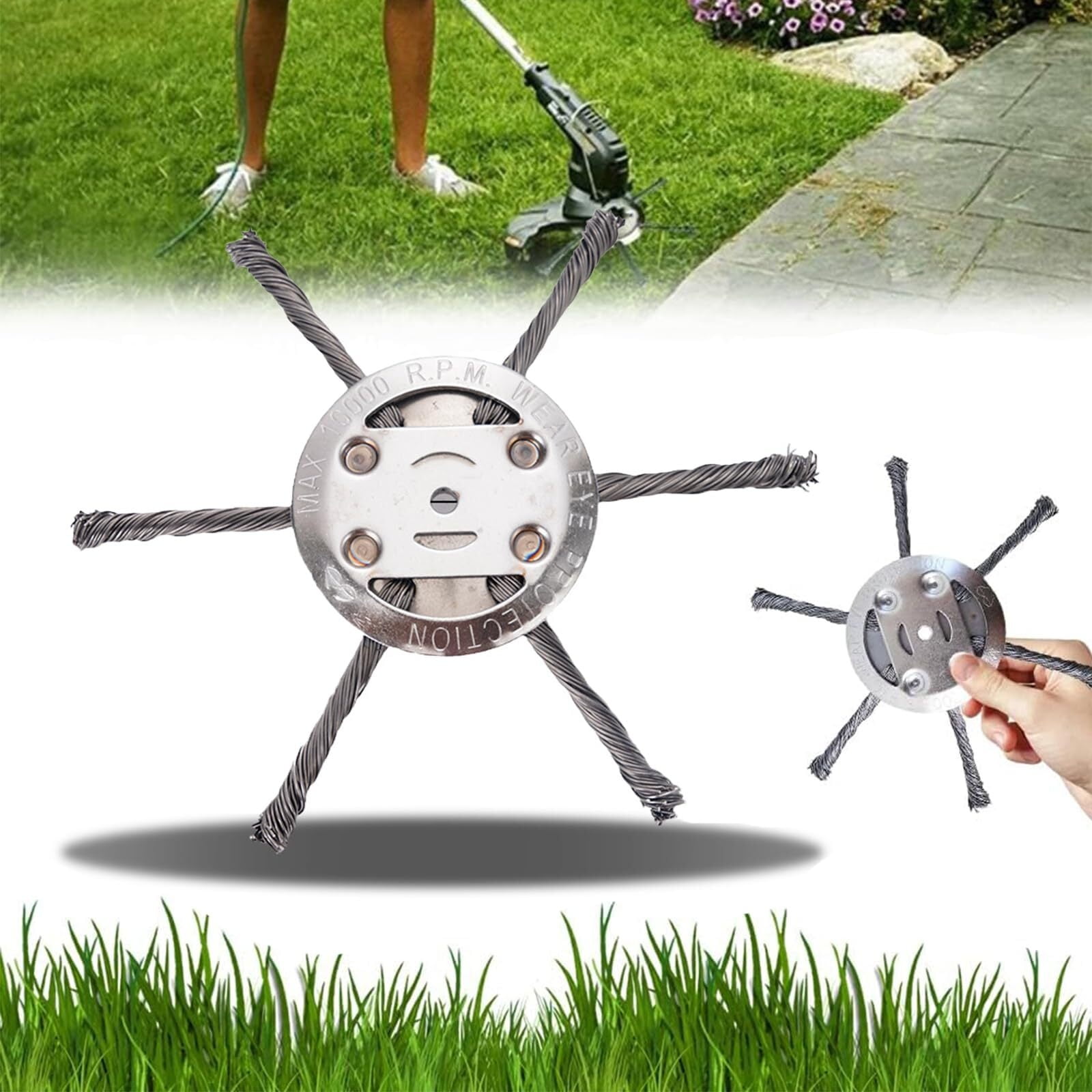 6" Steel Wire Grass Trimmer Head, New Wire Weed Trimmer Head, Fits 5.5 ...