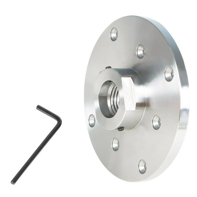 6" Steel Wood Lathe Face Plate, 1-1/4" x RH 8tpi Threaded With Set ...