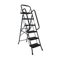 6 Step Ladder, Folding Step Stool with Wide Anti-Slip Pedal, Sturdy ...