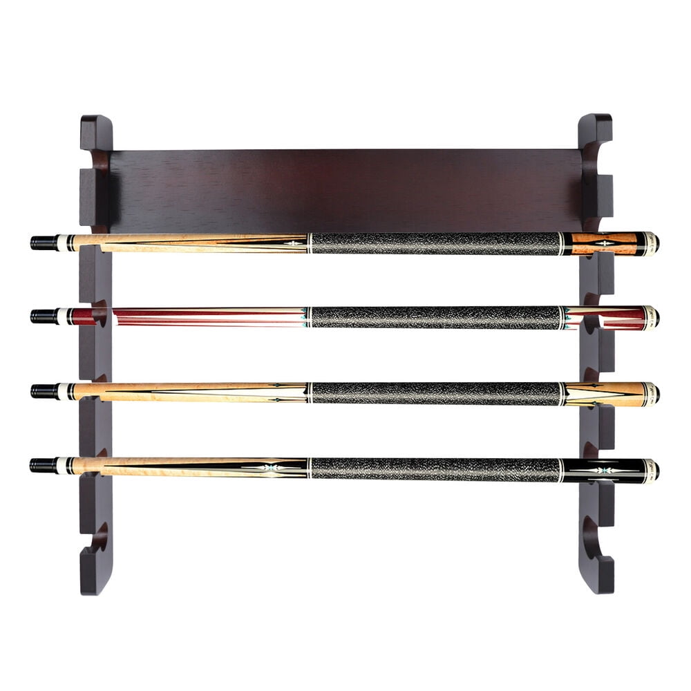 6 Sticks Horizontal Storage Pool Cue Rack Wall Mounted Billiard Cue ...