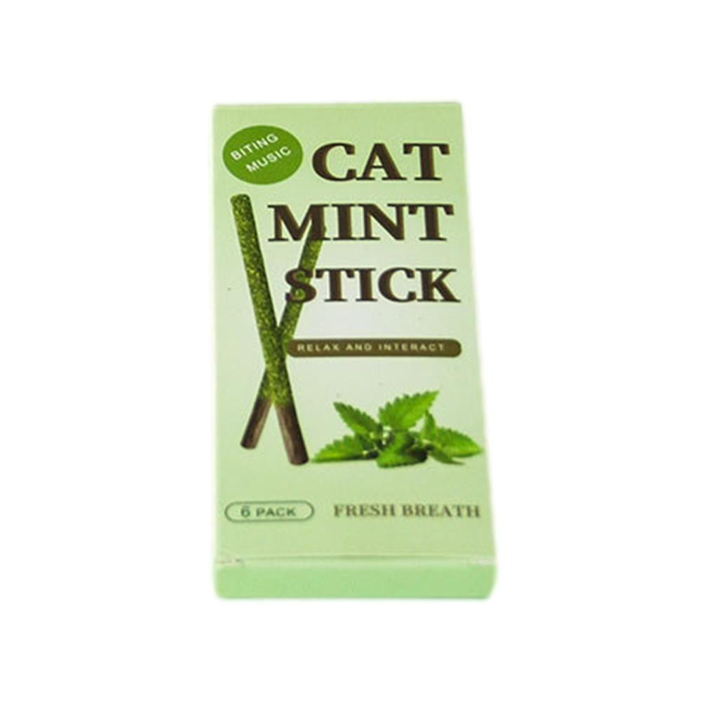 6 Sticks/box Mint Stick Gall Fruit Molar Stick for Cat Teeth Cleaning ...