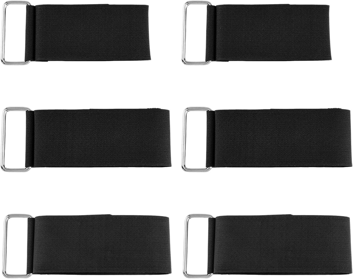 6 Strands 3 Styles Elastic Nylon Hook and Loop Cinch Straps Black Super ...
