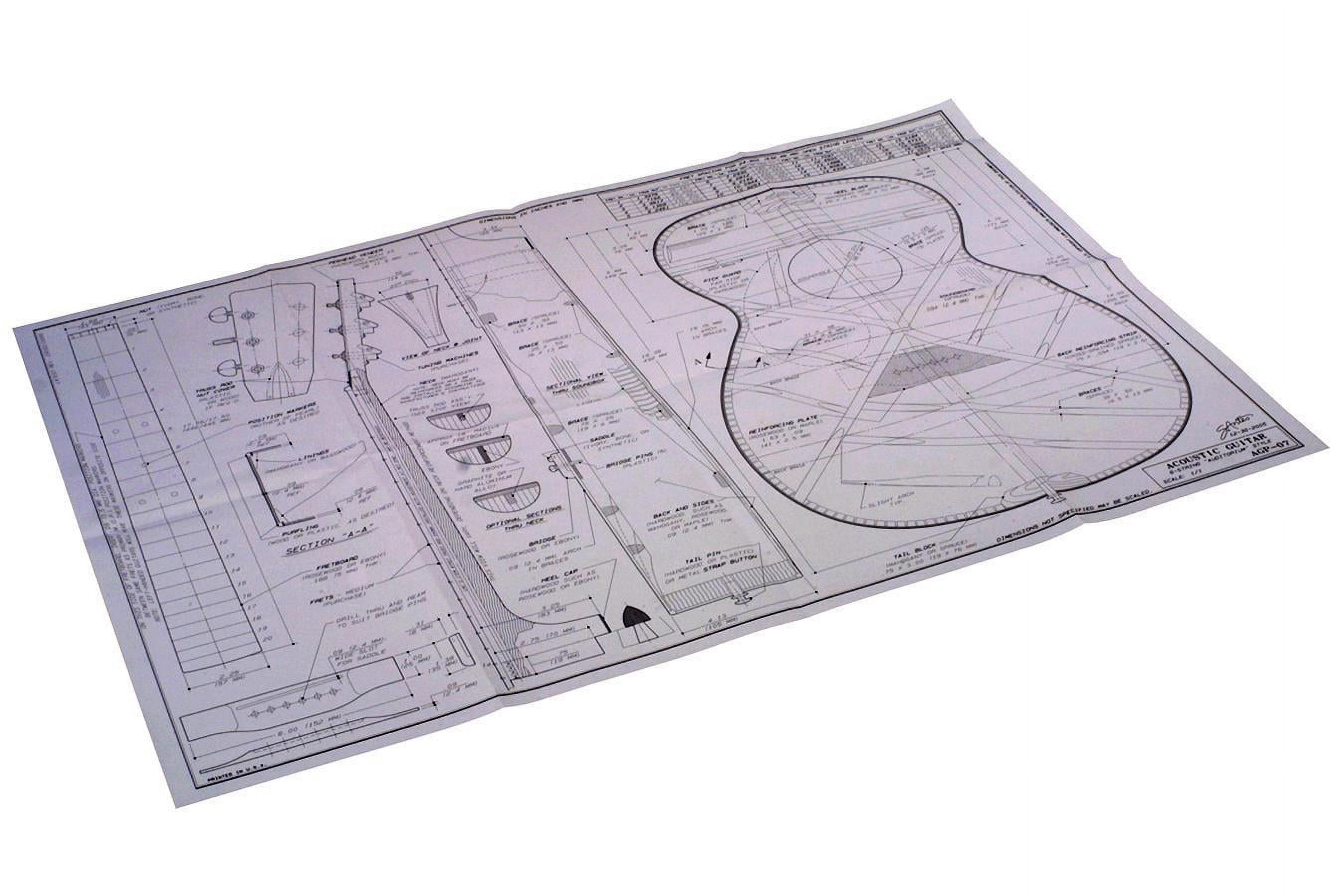 6 String "Auditorium" Style Acoustic Guitar Plan - Walmart.com