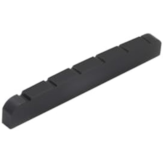 6 String Black Cattle Bone Guitar Nut Pre-Slotted Flat Bottom 42mm x ...