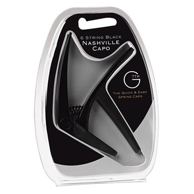 6 String Black Nashville Capo Spring Loaded - Walmart.com