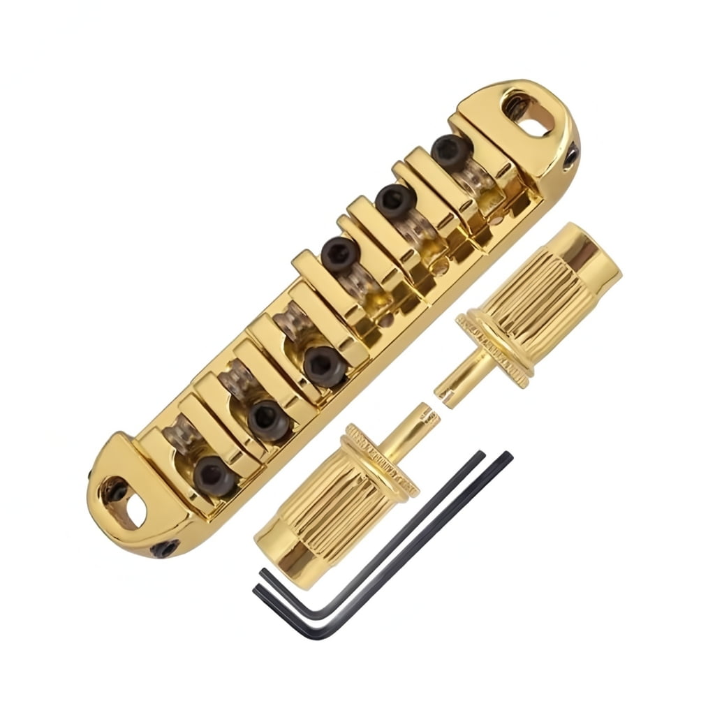 6 String Electric Guitar Bridge Metal Roller Saddles Guitar Bridge ...