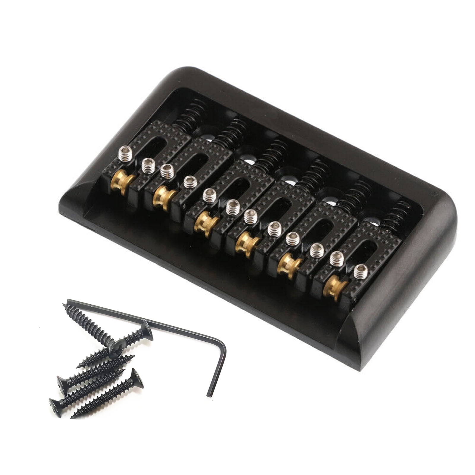 6 String Fixed Hardtail Electric Guitar Bridge Hardtail Roller Saddle Bridge TAPDRA Spare Part ...