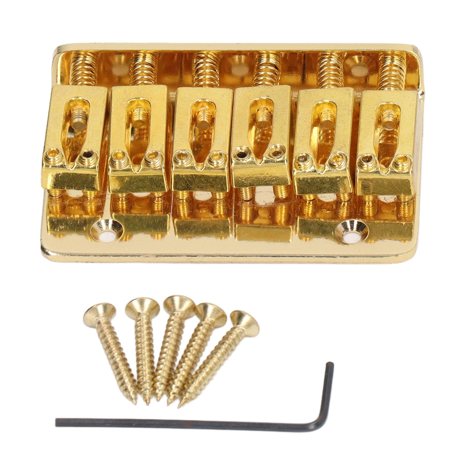 6 String Guitar Fixed Saddle Bridge Hardtail Top Loader Iron Electric ...