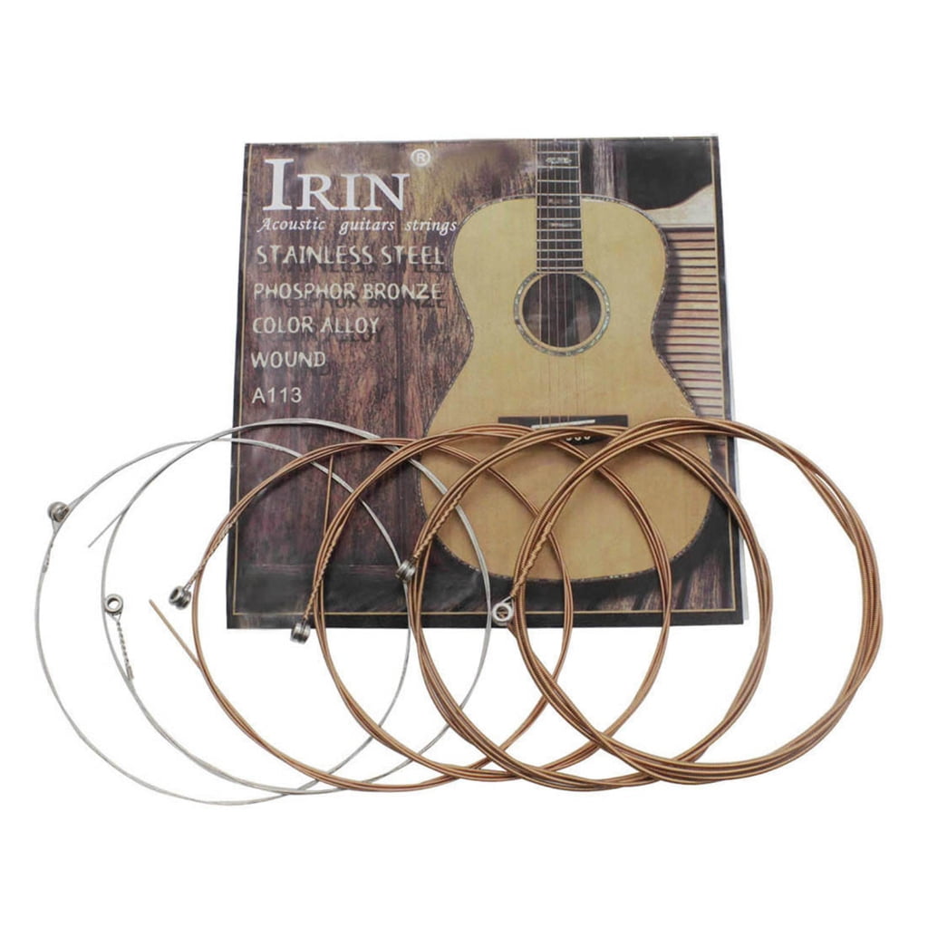 6 String Replacements Steel Core Acoustic Guitar Strings Kits for Folk ...