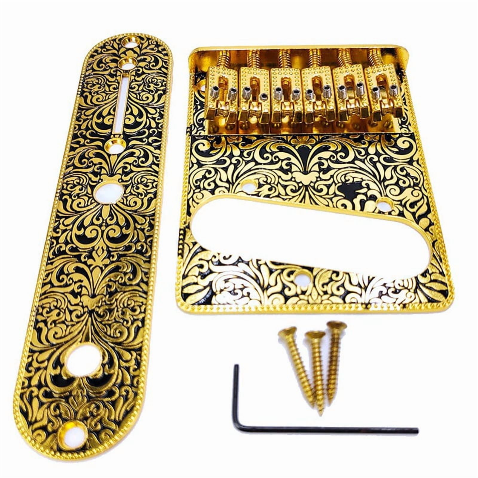 6 String Roller Saddle Bridge and Control Plate for TL Electric Guitar ...