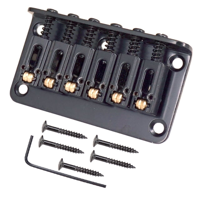 6 String Roller Saddle Hardtail Bridge for Electric Guitar, Adjustable ...