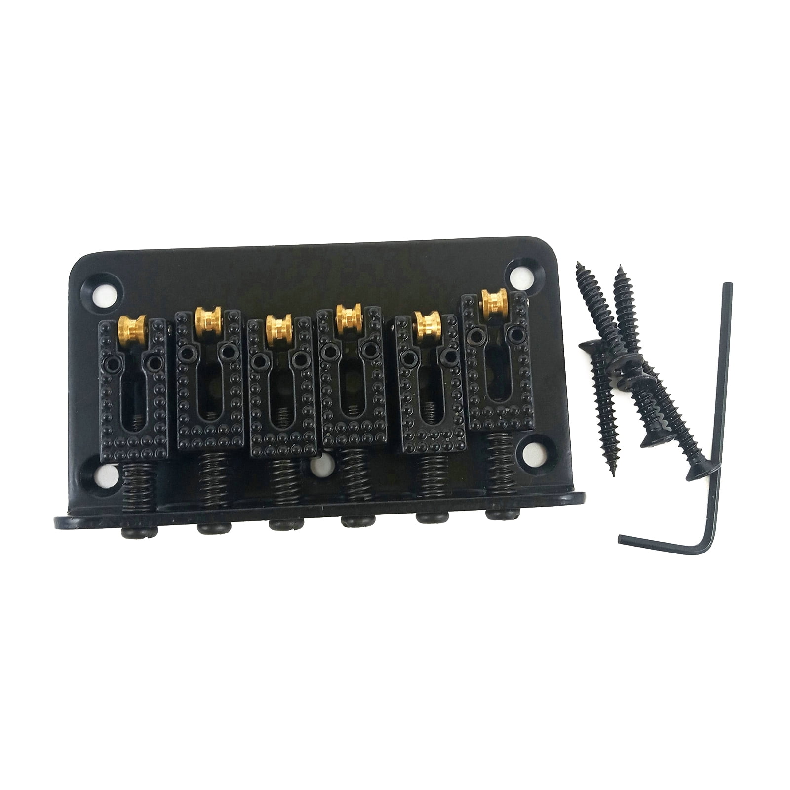 6 Strings 78mm Bass Guitar Roller Saddle Hardtail Top Load Bridge ...