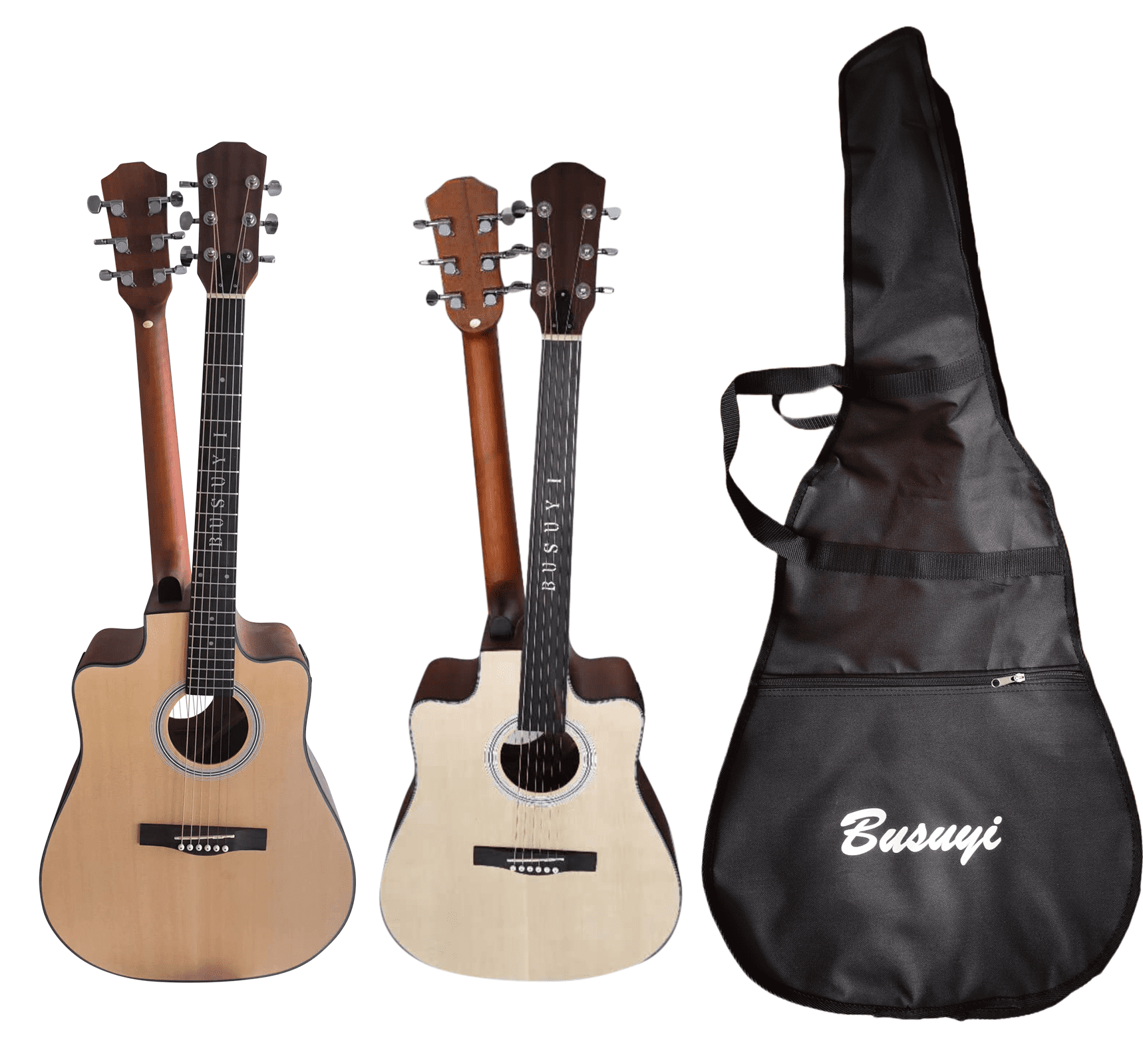 6 Strings Fretless Acoustic /6 Strings Acoustic Double Neck, Double ...