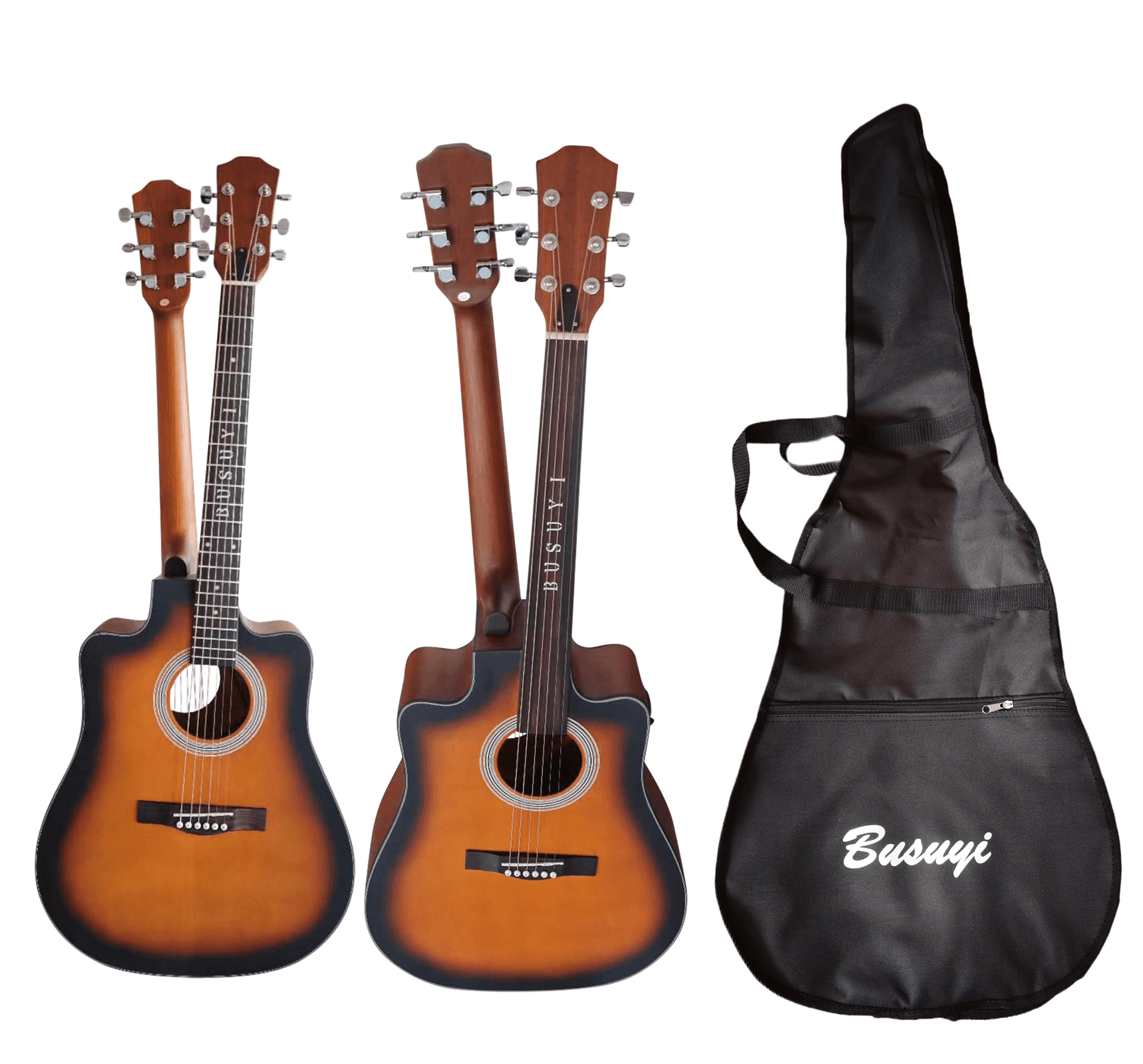 6 Strings Fretless Acoustic /6 Strings Acoustic Double Neck, Double ...