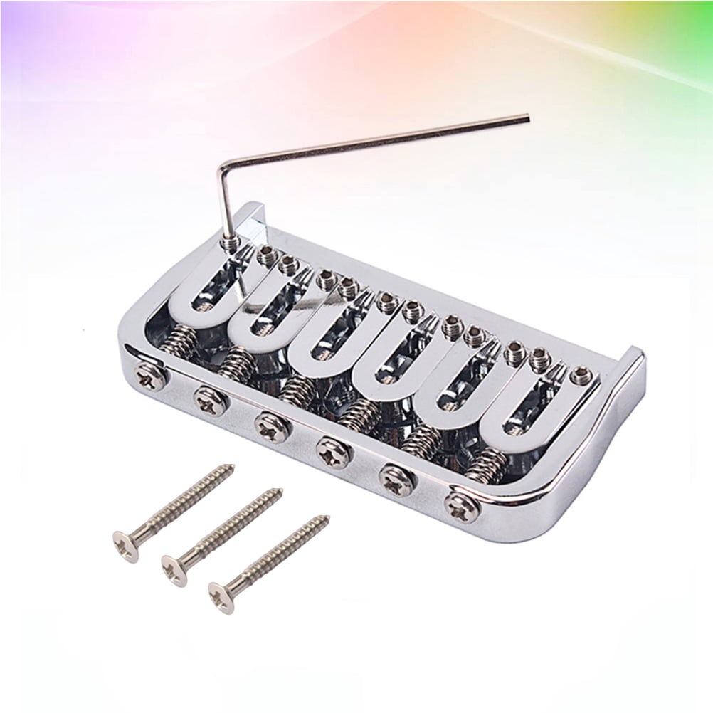 6 Strings Guitar Hardtail Bridge Guitar Bridge Plate Strings Go Through ...